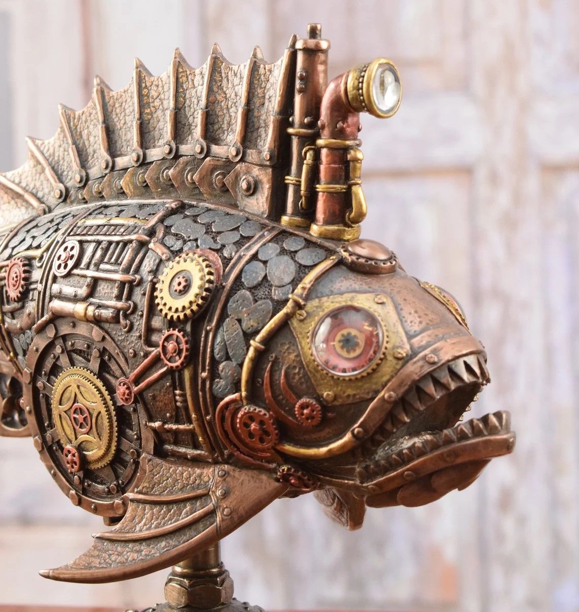Veronese Steampunk Balık Biblo | ofis bibloları