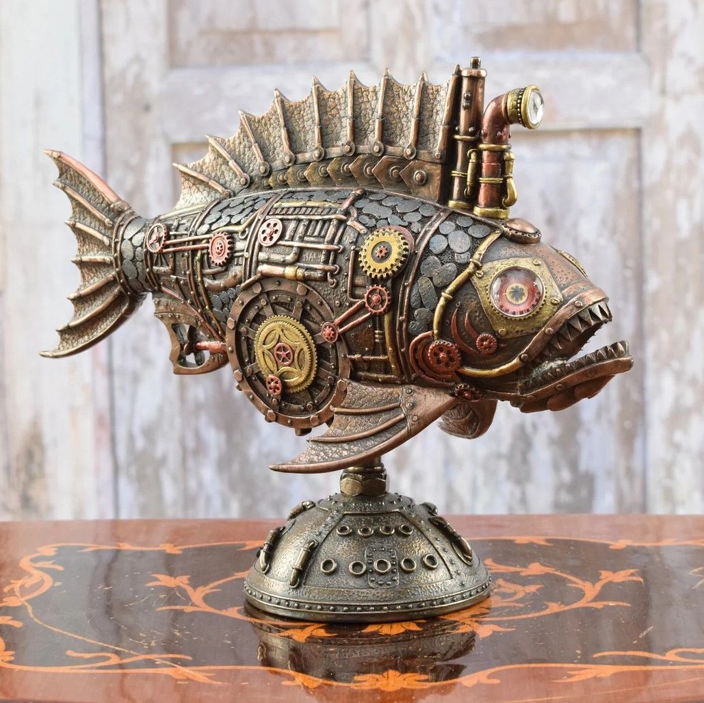 Veronese Steampunk Balık Biblo | ofis bibloları