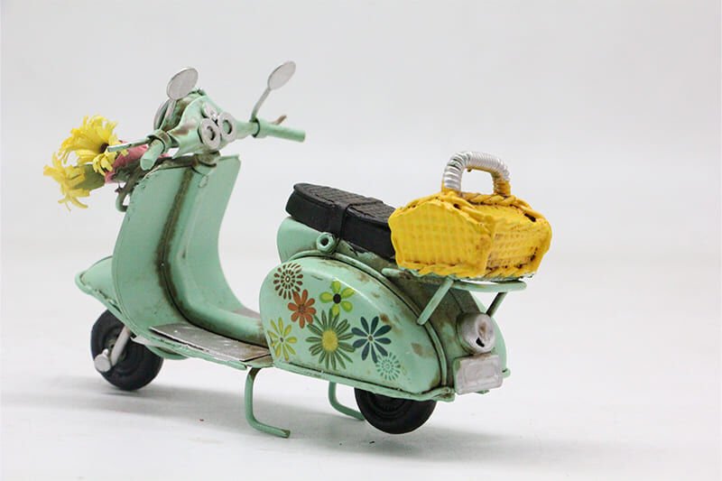 Metal Model Sepetli Vespa Motosiklet | Jayland / Scooter Maketi